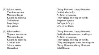 Sakura, Sakura "Cherry Blossoms" (Japanese Folk Song) For Grade 8 ...