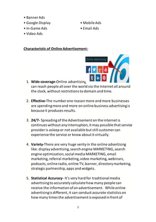 Online Advertisement in Service Sector | PDF