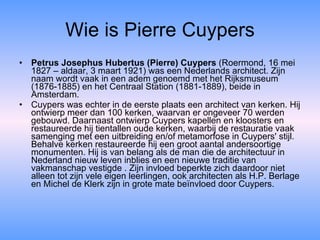 Ckv Pierre Cuypers opdracht | PPT