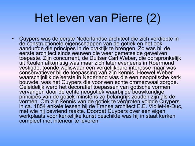 Ckv Pierre Cuypers opdracht | PPT