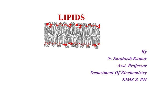 CL- 02: Lipid classification & Simple lipids | PPTX | Chemistry | Science