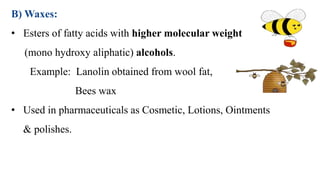 CL- 02: Lipid classification & Simple lipids | PPTX