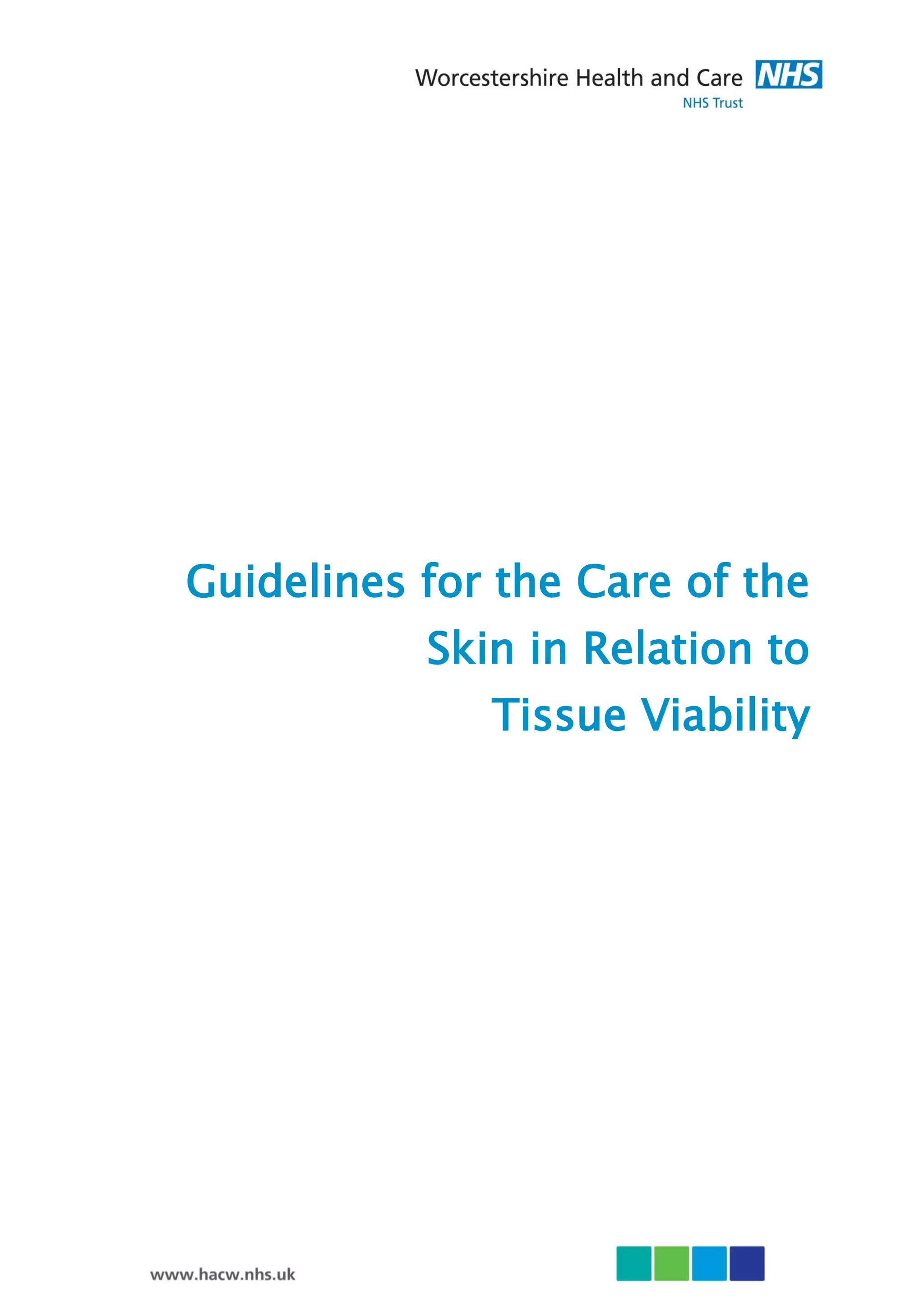 guidelines for the care of skin in relation to tissue viability 2015 | PDF