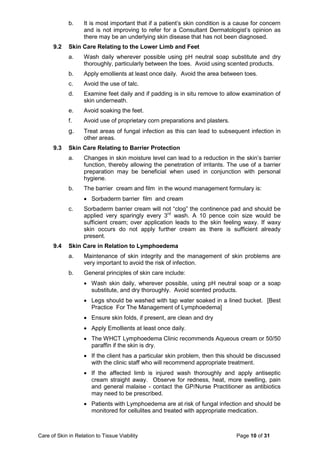 guidelines for the care of skin in relation to tissue viability 2015 | PDF