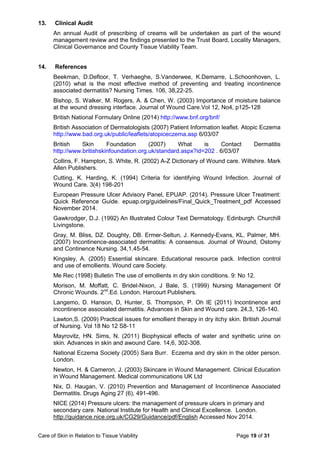 guidelines for the care of skin in relation to tissue viability 2015 | PDF