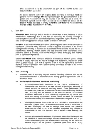 guidelines for the care of skin in relation to tissue viability 2015 | PDF