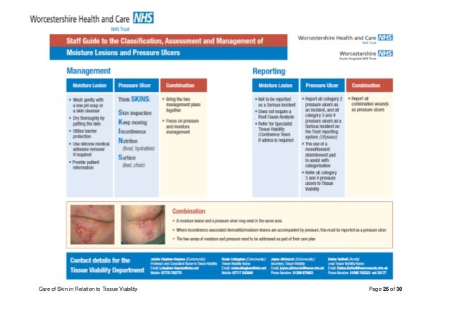 guidelines for the care of skin in relation to tissue viability 2015