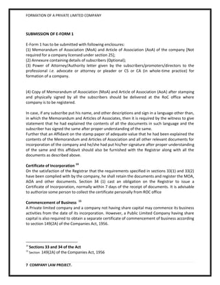 formation of a company | DOCX