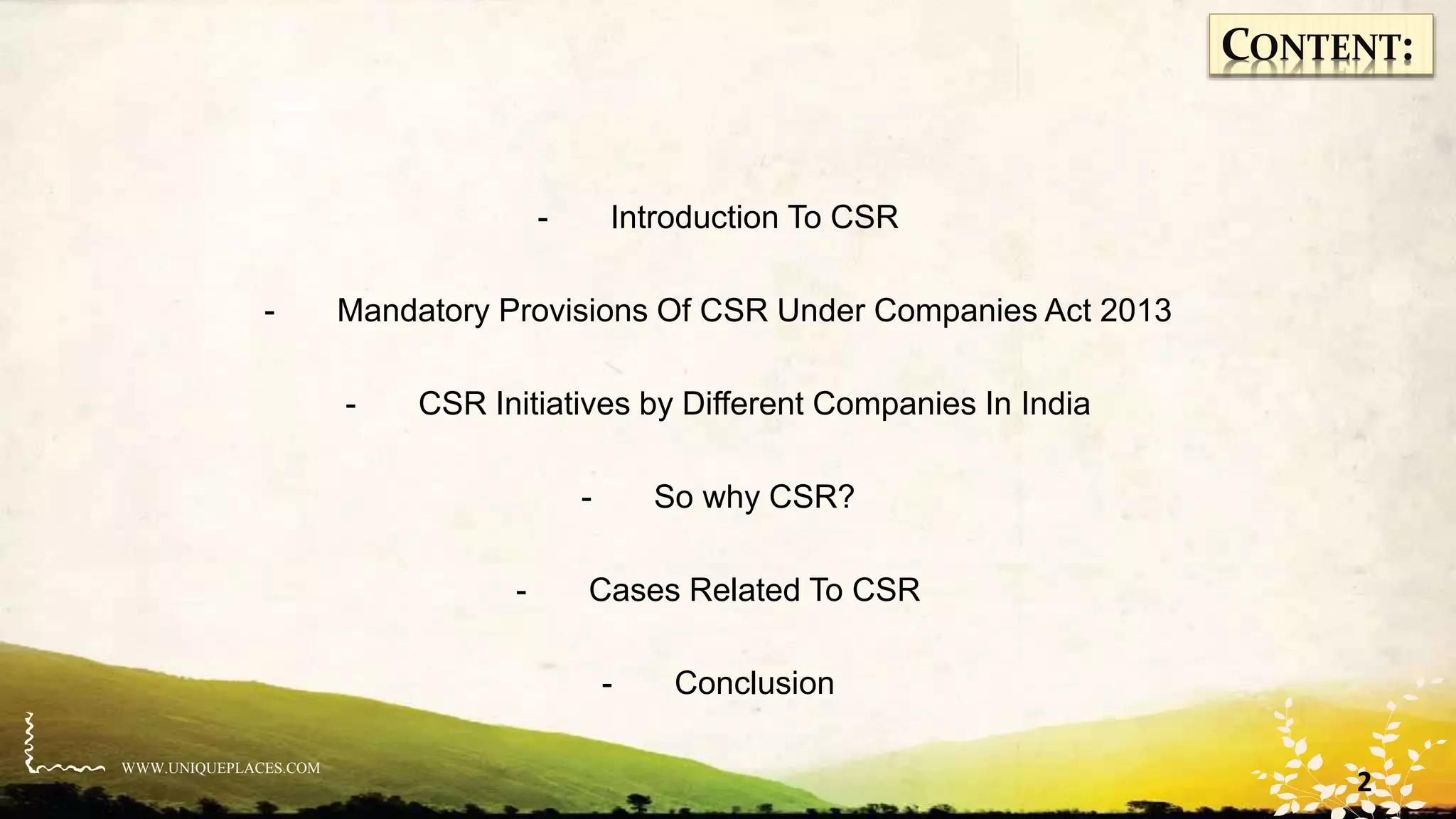 CSR in India | PPTX