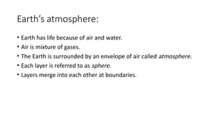 Air and water layers of atmosphere water purification | PPTX