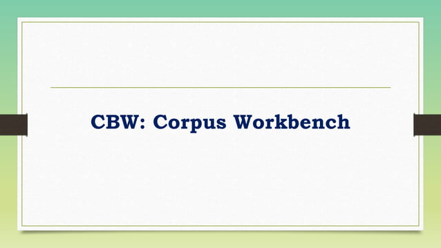 Corpus Linguistics :Analytical Tools | PPT