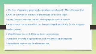 Corpus Linguistics :Analytical Tools | PPTX