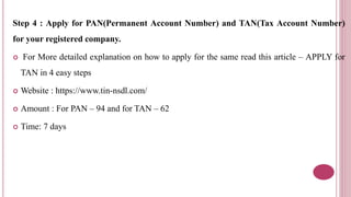 Steps in Registering Startups | PPTX