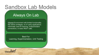 Introduction to the DevNet Sandbox | PPT