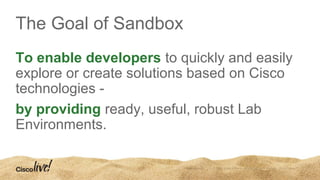 Introduction to the DevNet Sandbox | PPT