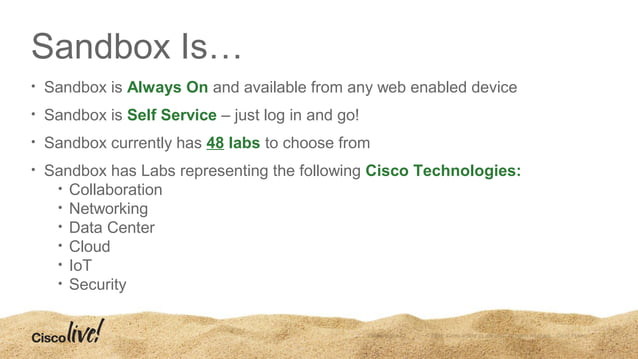 Introduction to the DevNet Sandbox | PPT | Cloud Computing | Internet