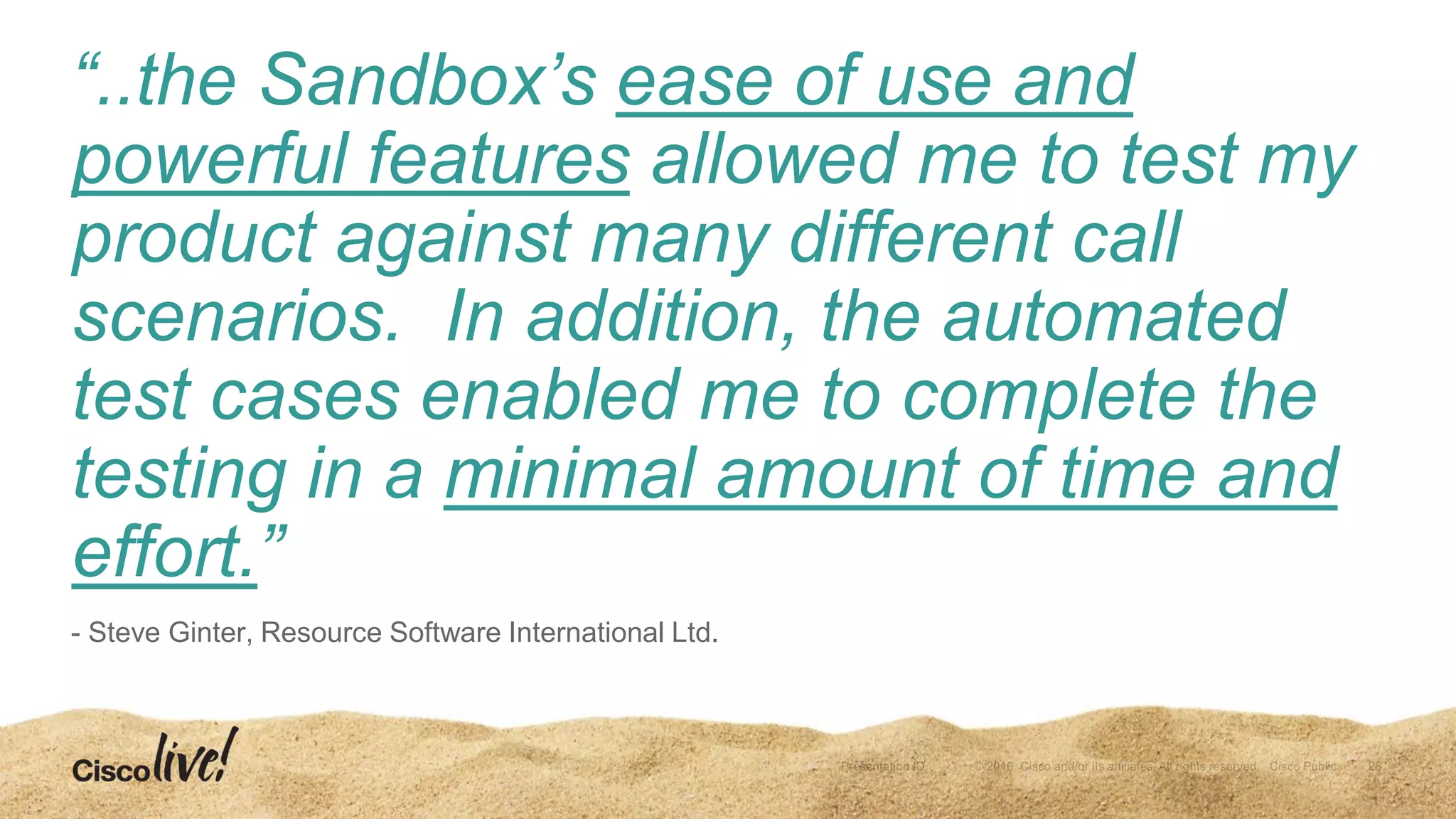 Introduction to the DevNet Sandbox and IVT | PPT