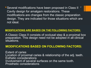 CL-II CAVITY MODIFICATIONS endodontics .pptx