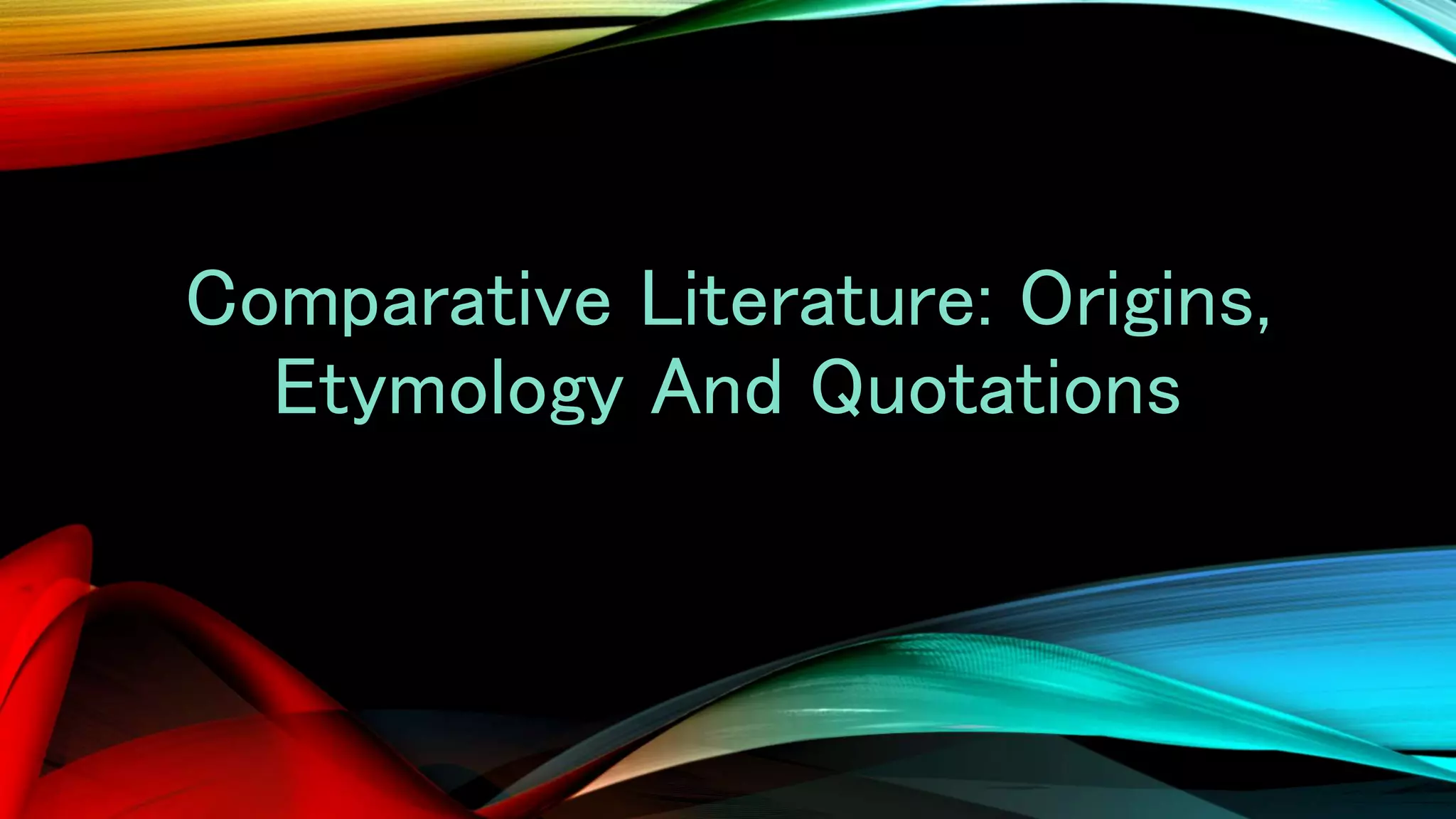 CL origins, etymology, quotations... | PPTX