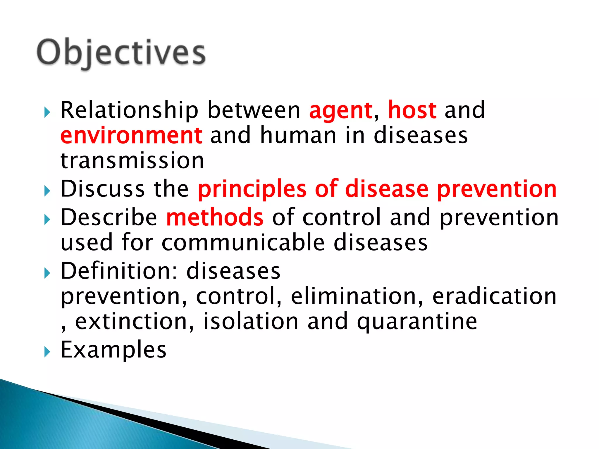 Cl 02 principles in control and prevention of communicable diseases | PPTX