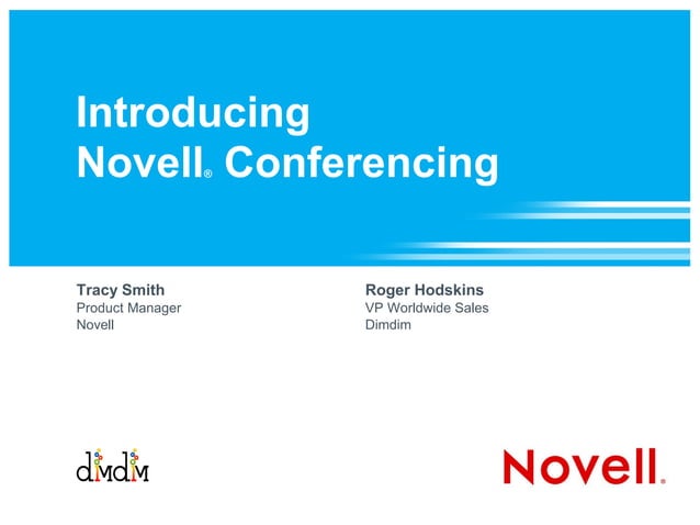 Introducing Novell Conferencing | ODP