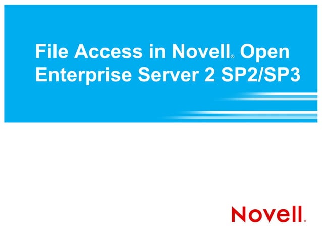 File Access in Novell Open Enterprise Server 2 SP2 | PDF