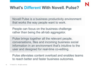 Introduction to Novell Pulse | PPT