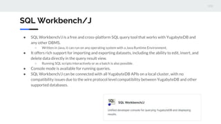 YugabyteDB Developer Tools | PPT
