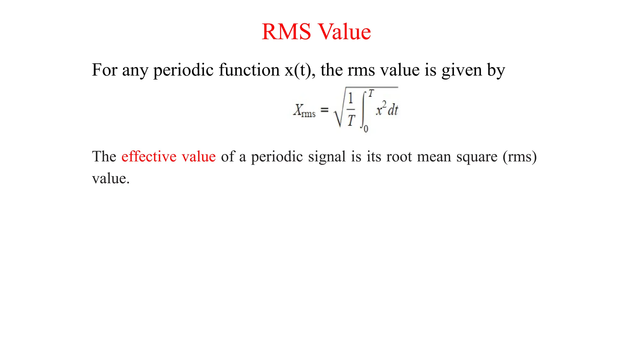 RMS value calculation using integral.pptx