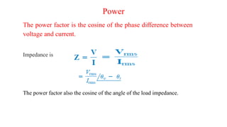 AC Circuit Power calculation using power factor | PPT