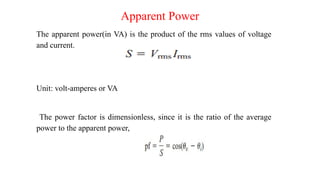 AC Circuit Power calculation using power factor | PPT