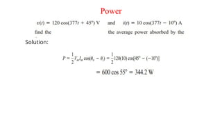 AC Circuit Power calculation using power factor | PPTX