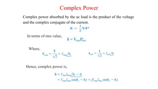 AC Circuit Power calculation using power factor | PPT