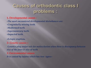 Cl 1 malocclusion | PPTX