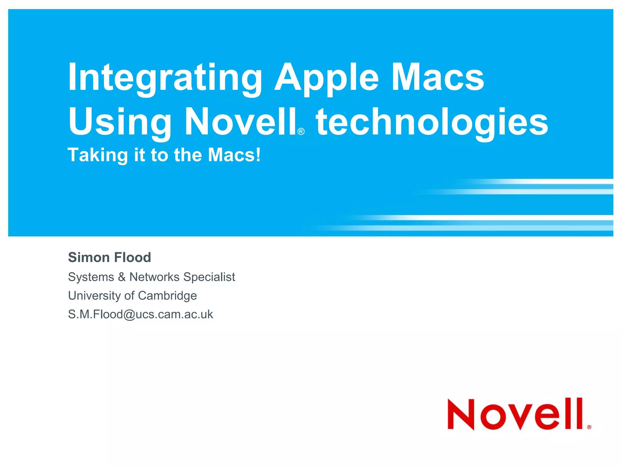 Integrating Apple Macs Using Novell Technologies | PPT