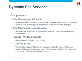 Novell Dynamic File Services: Intelligent Tiering in Microsoft Active Directory Environments | PPT
