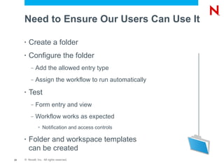 Novell Teaming: Automating Business Processes with Forms and Workflows | PPT