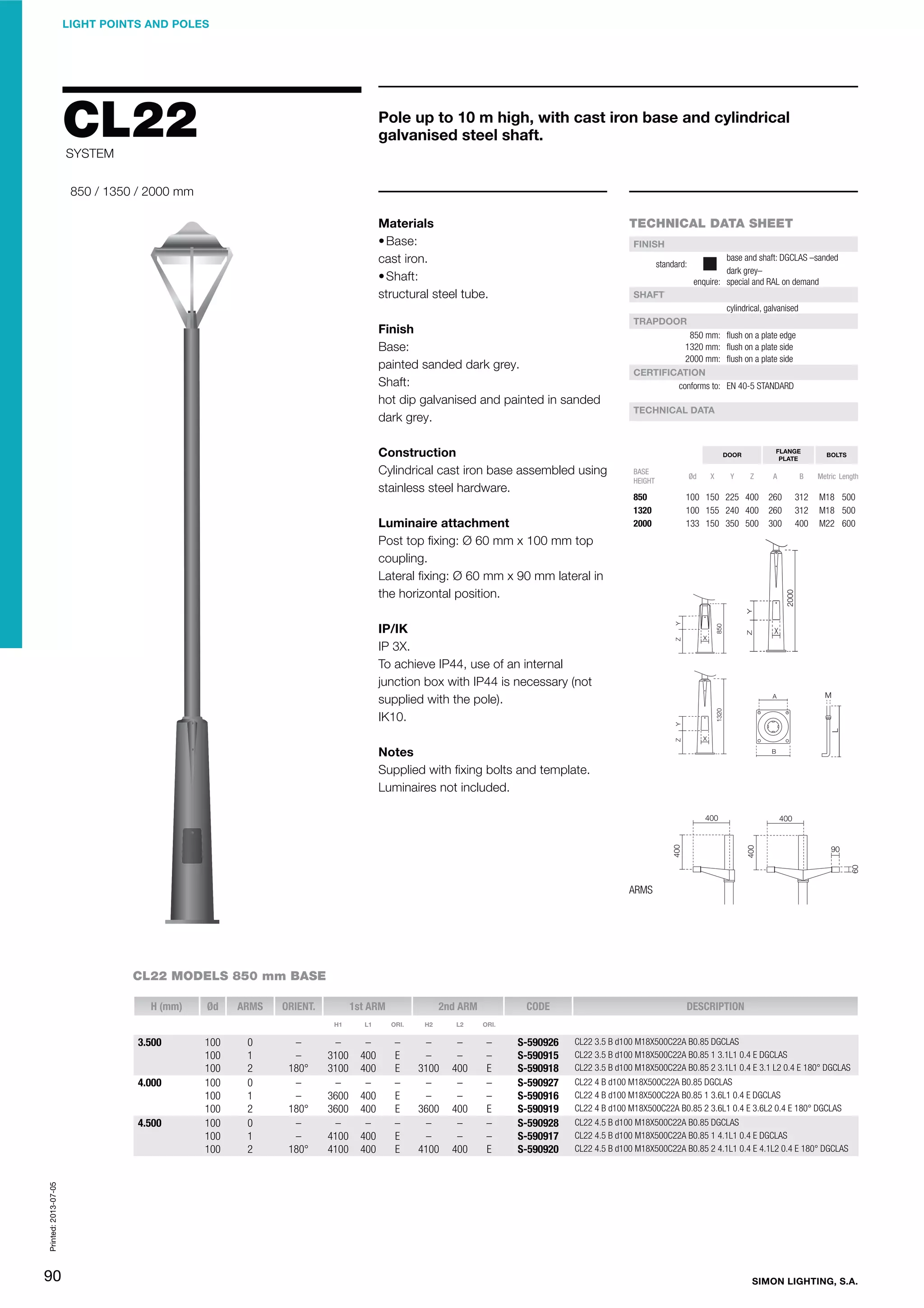 Simon Lighting Light Points - CL22 | PDF
