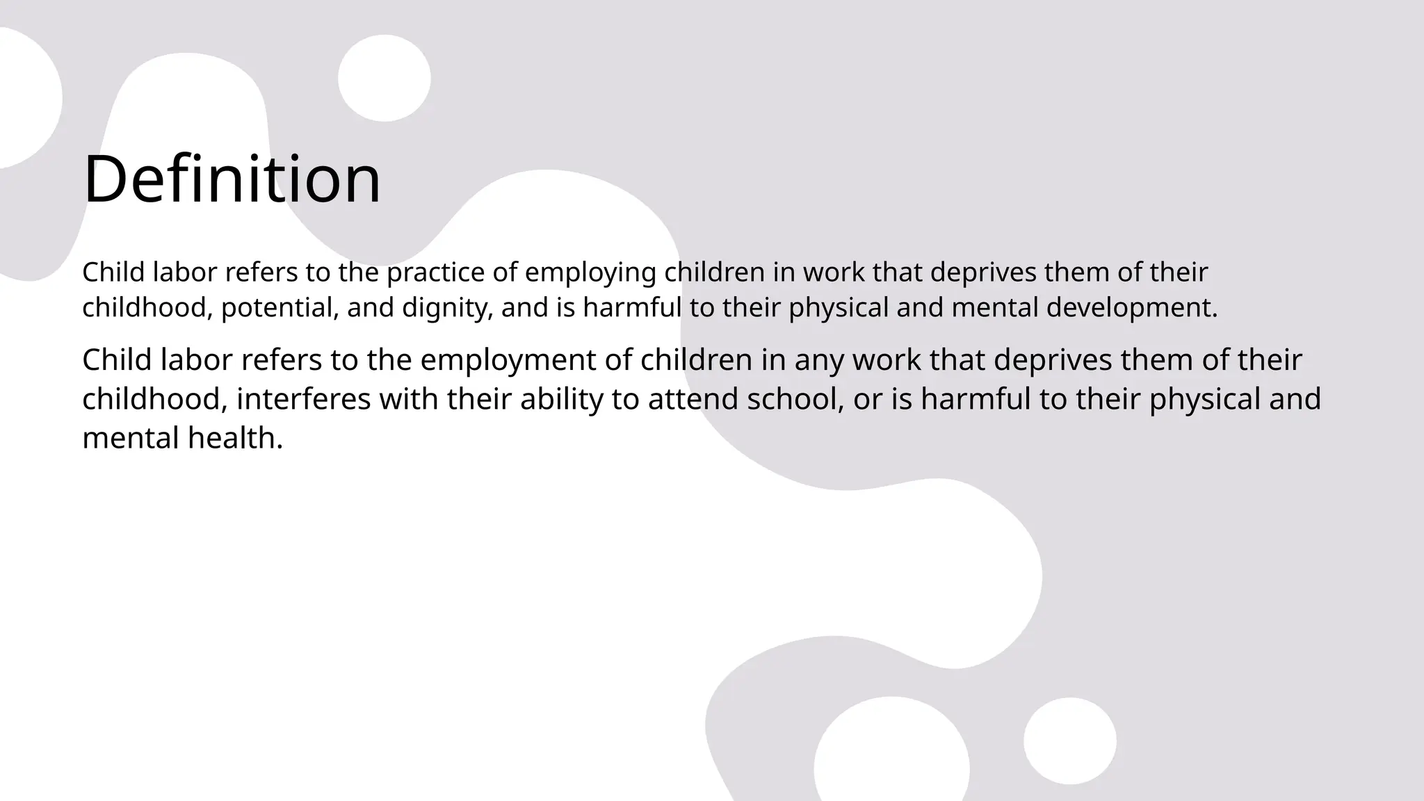 power point presentation on Child labor labor | PPT