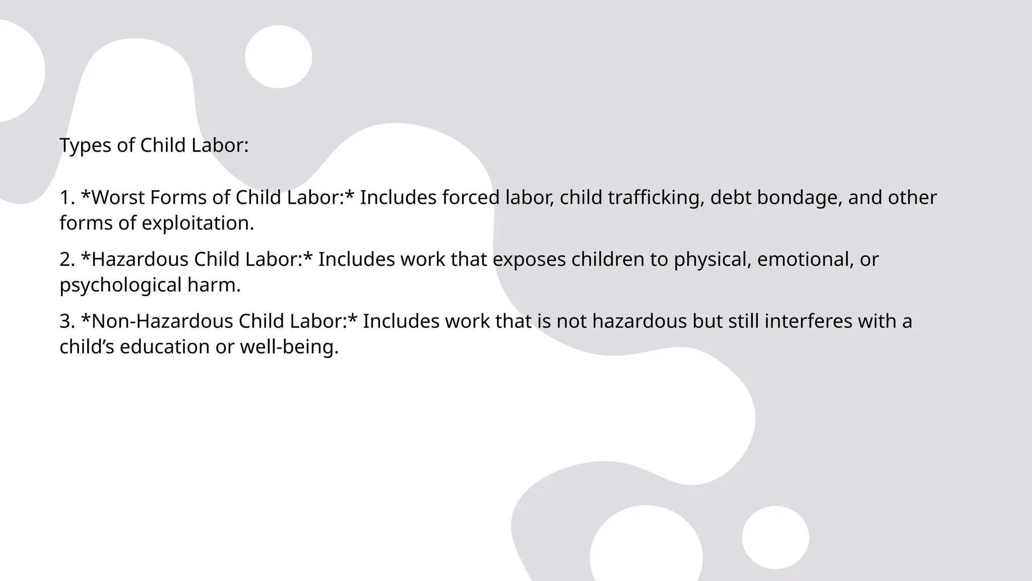 power point presentation on Child labor labor | PPT