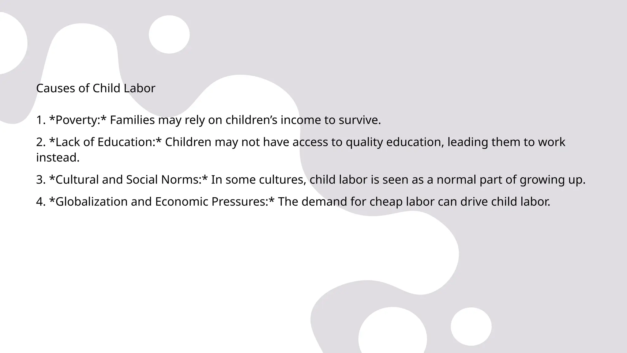 power point presentation on Child labor labor | PPT
