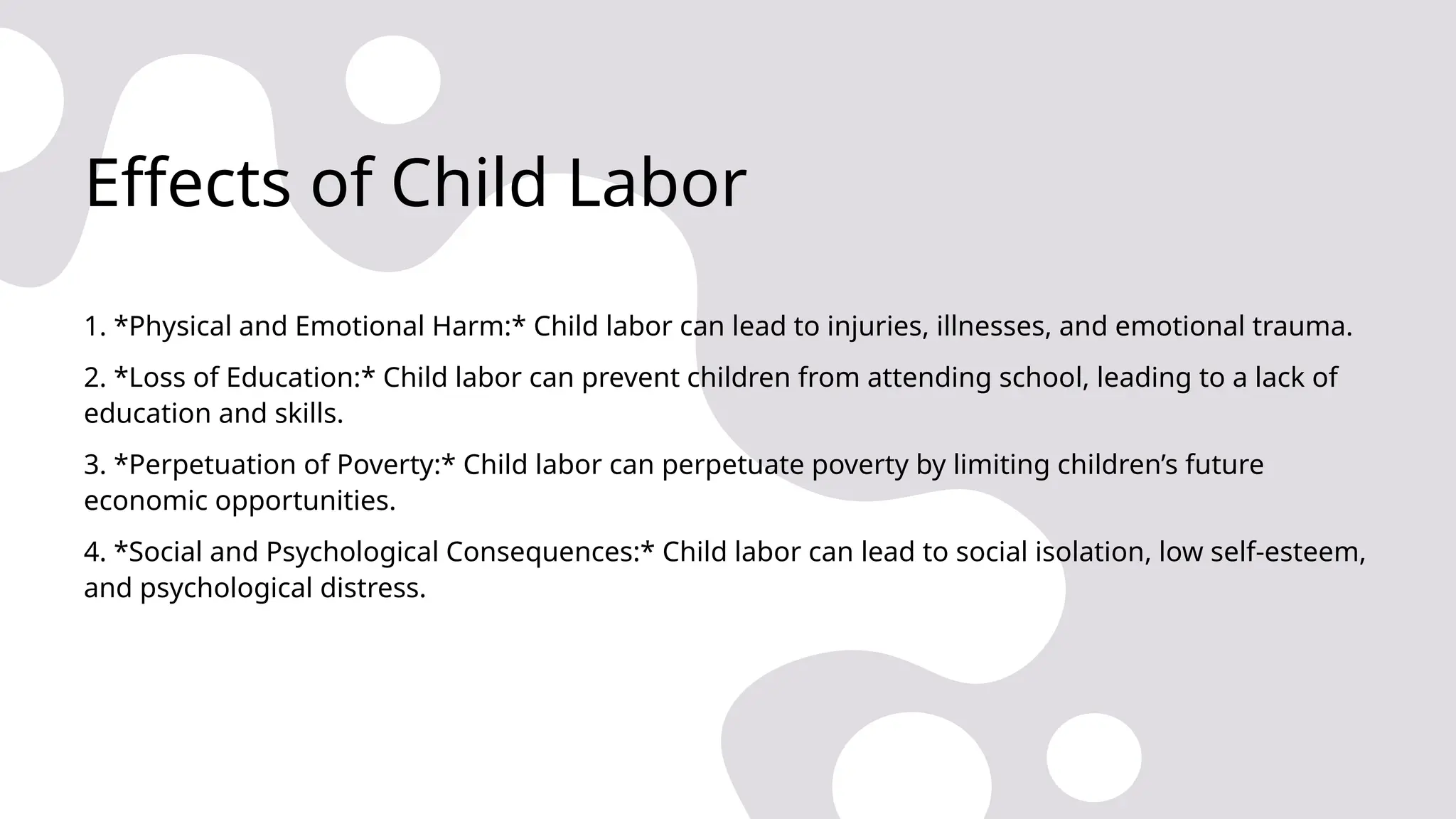 power point presentation on Child labor labor | PPT