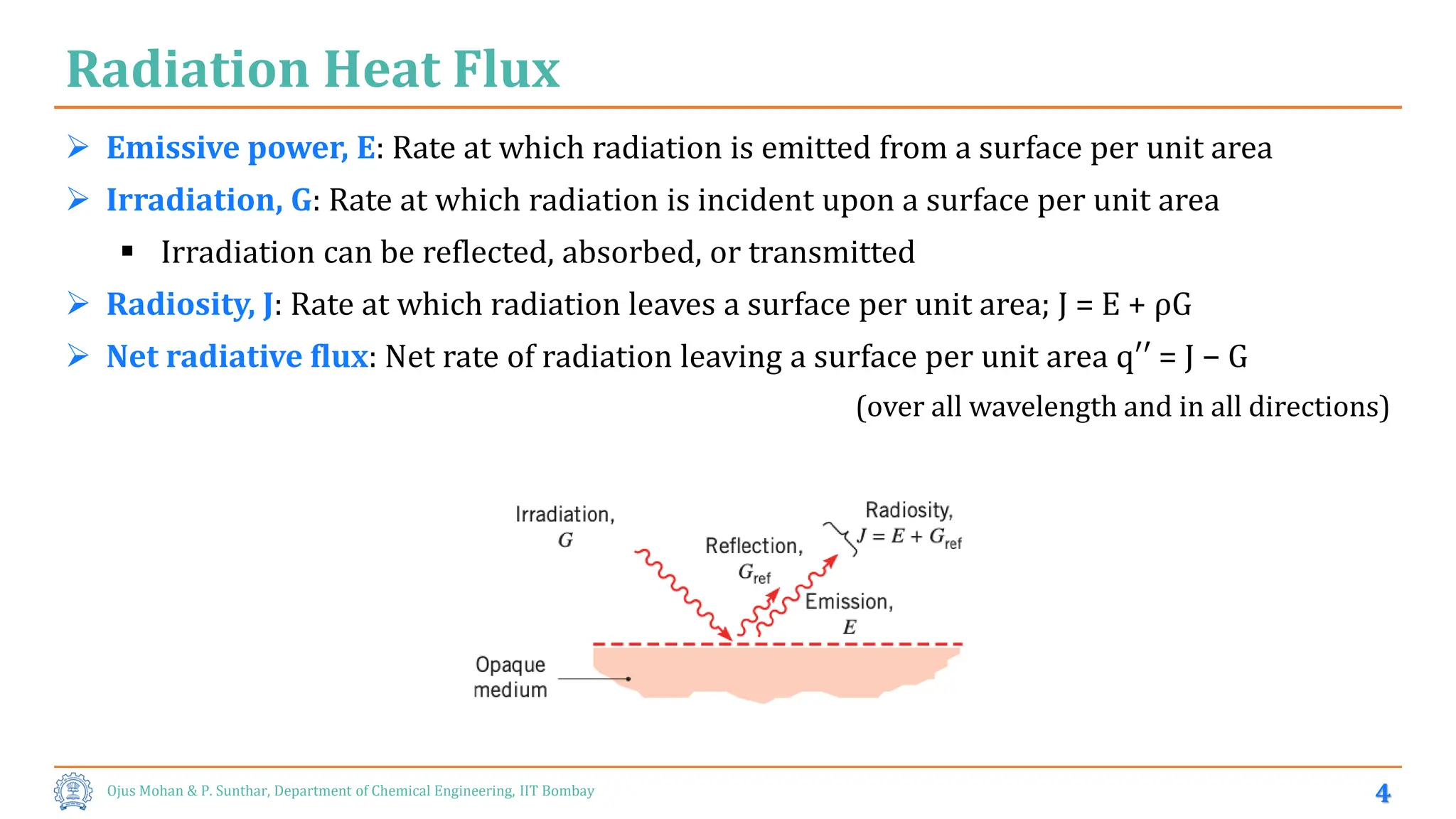 Radiation-flux Chemical Engineering Heat transfer | PPT