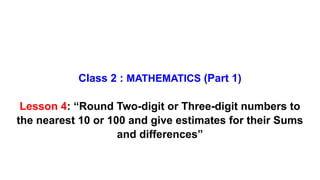 Round Two-digit or Three-digit numbersxvxc | PPTX