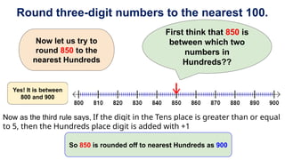 Round Two-digit or Three-digit numbersxvxc | PPTX