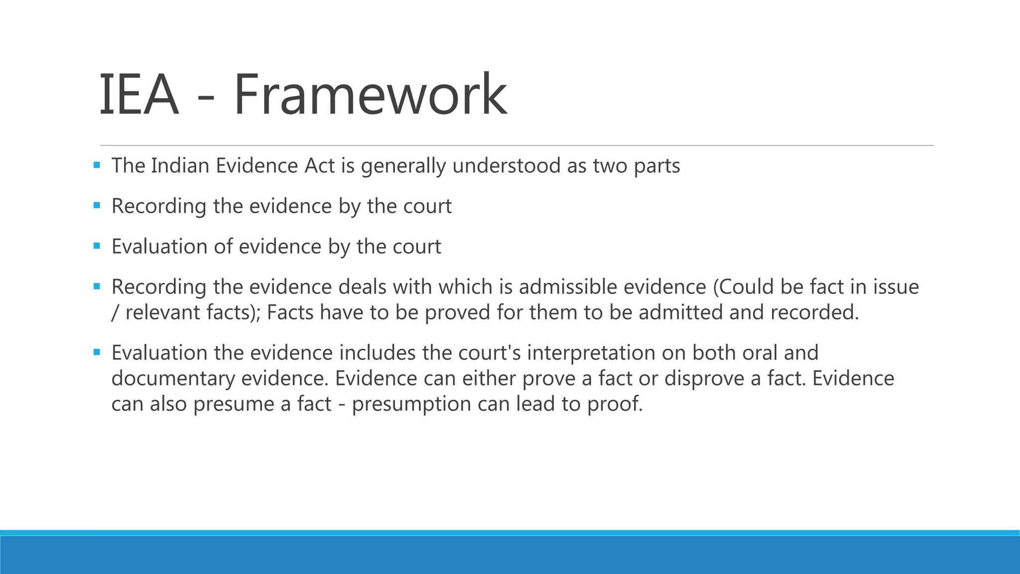 Criminal Law - Indian Evidence Act | PPTX