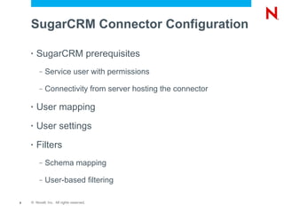 Integrating Novell Collaboration Products with SugarCRM, Salesforce.com and SharePoint | PPT