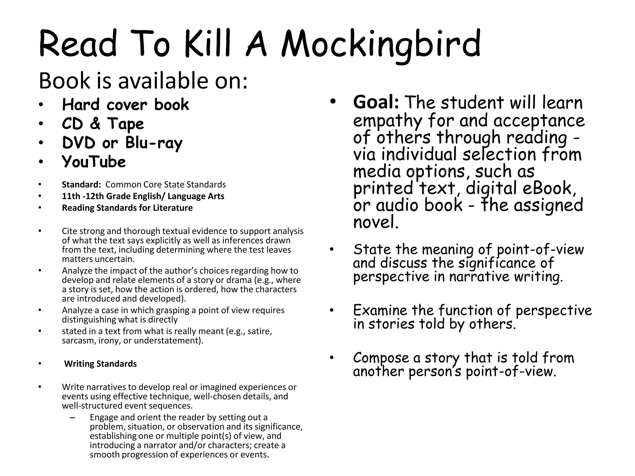 Cl 3 EDU 620 week 4 power point presentation To Kill A Mockingbird | PPTX