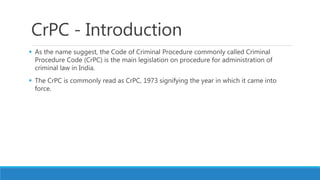 Criminal Law - CrPC & Constitution | PPTX