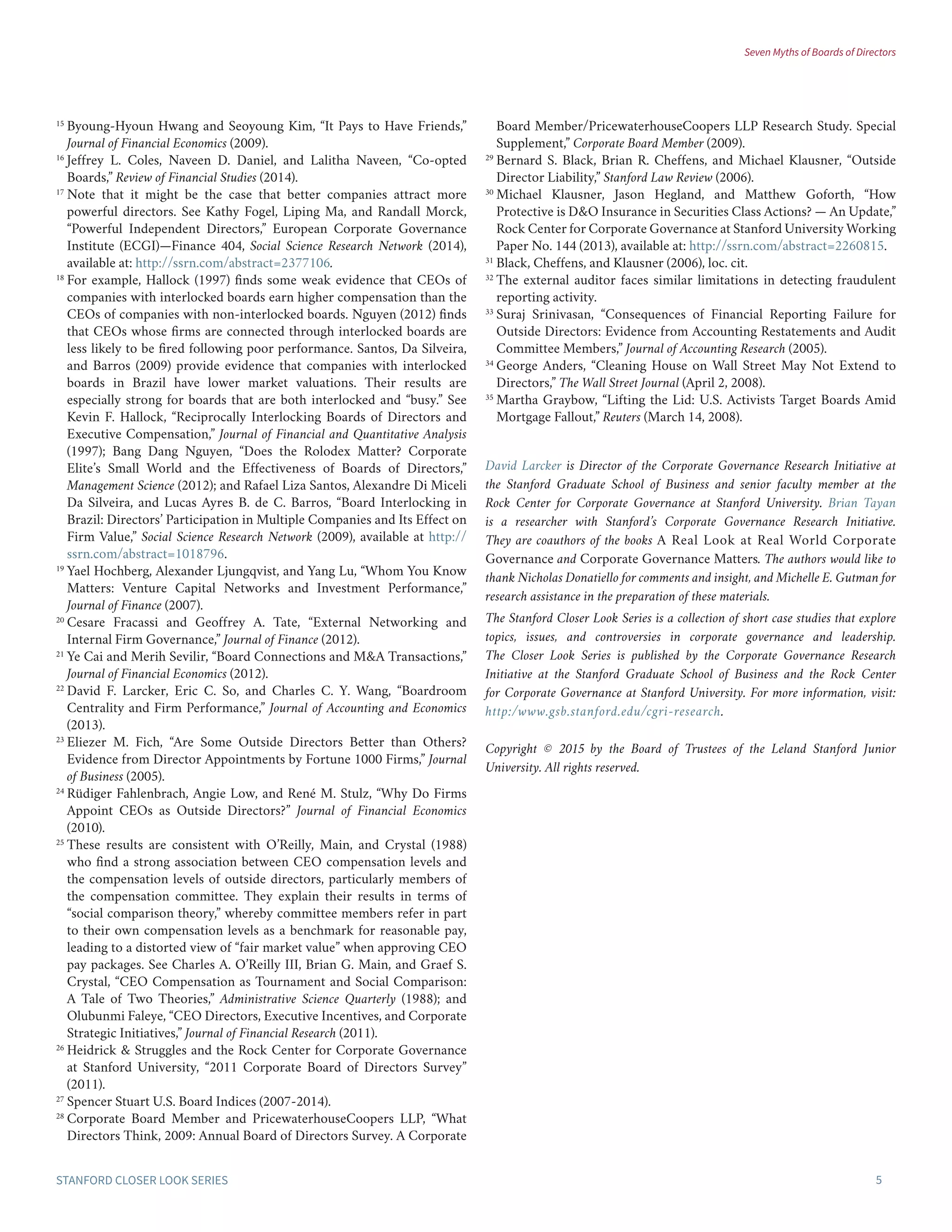 Seven Myths of Boards of Directors | PDF